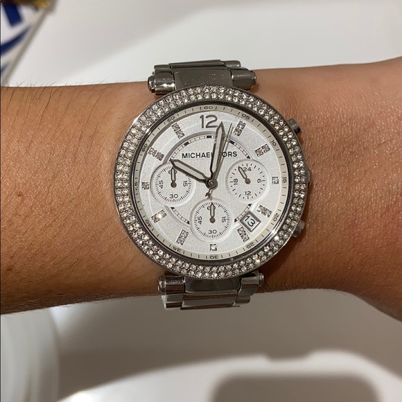 Michael Kors | Accessories | Michael Kors Silver Diamond Watch | Poshmark